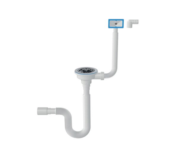 3 ½ Flexible Siphon with Drain-Overflow Ø40 | 11-1247-080 - Lavella ...