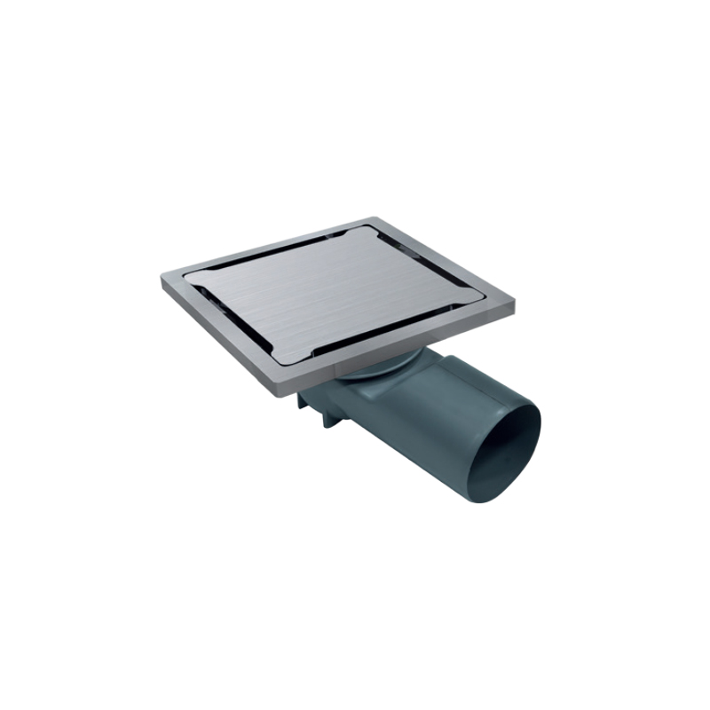 L Siphon Shower Drain Stainless Frame and Grill, Dry Anti-Odour - P ...