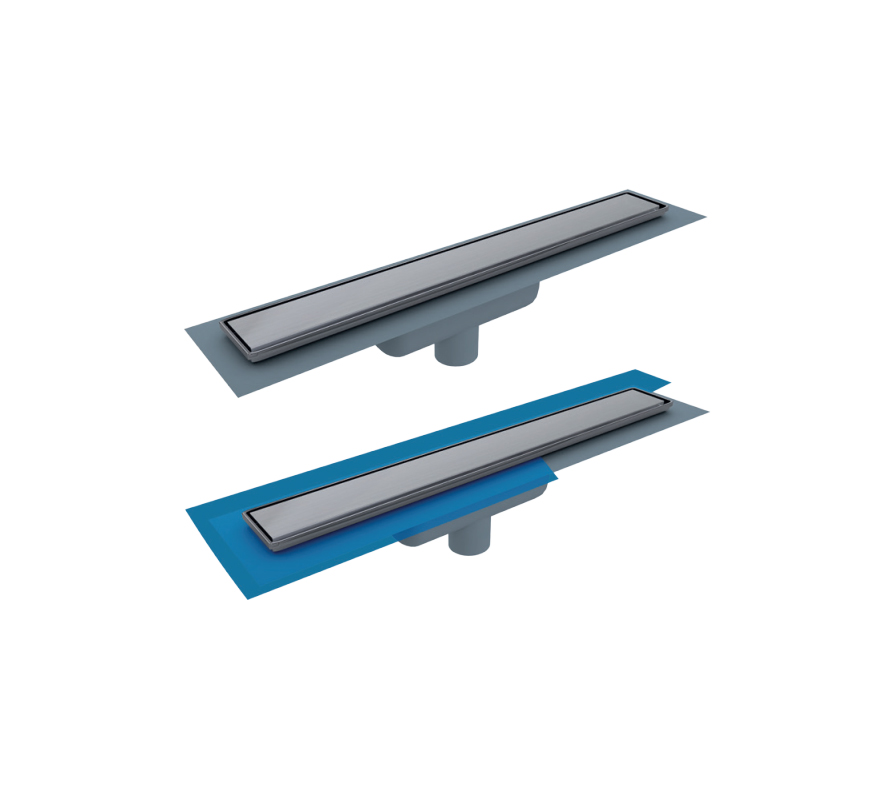 S-trap Shower Channel with Skirted Insulation Tape | 33 cm, 40 cm, 50 ...